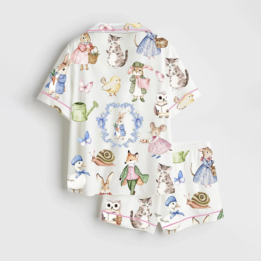 Vintage Bunnies Cottagecore Rabbits Cute Easter Watercolor Spring Print ...