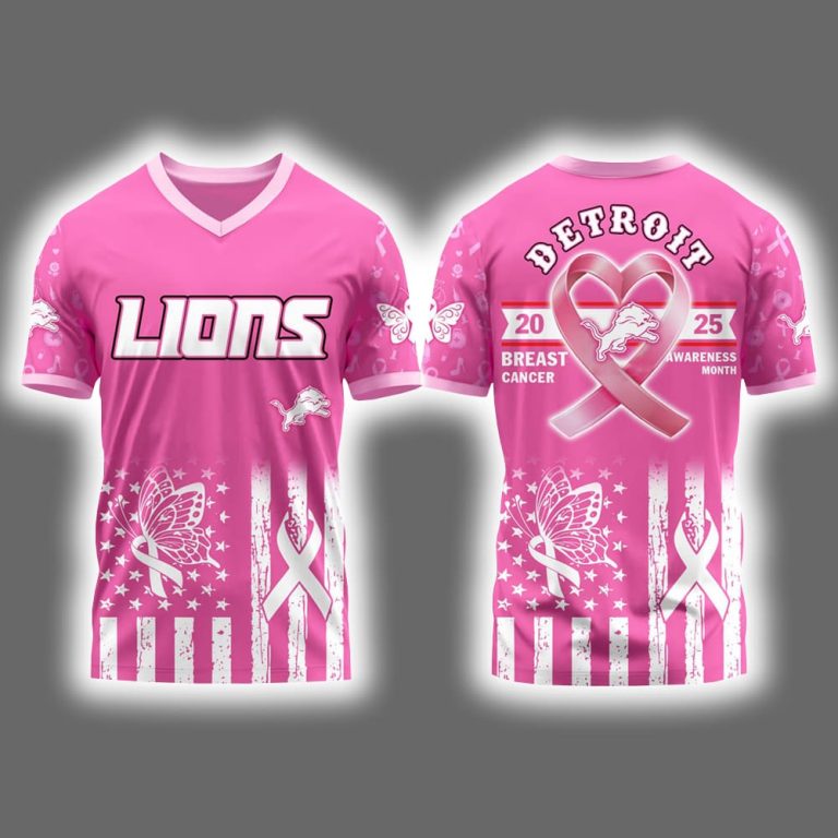 2025 Lions x Breast Cancer Awareness Month Football Jersey