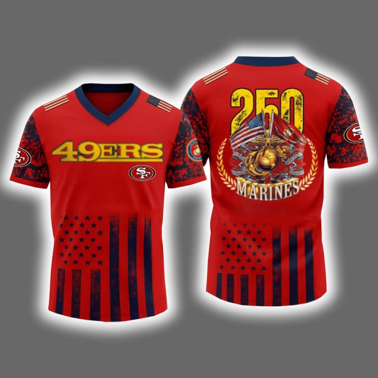 SF 49ers USMC 250th Anniversary 2025 Football Jersey