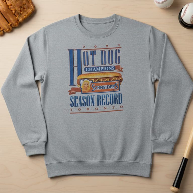 2025 Blue Jays Loonie Dog Hot Dog Champions Season Records Shirt Giveaway
