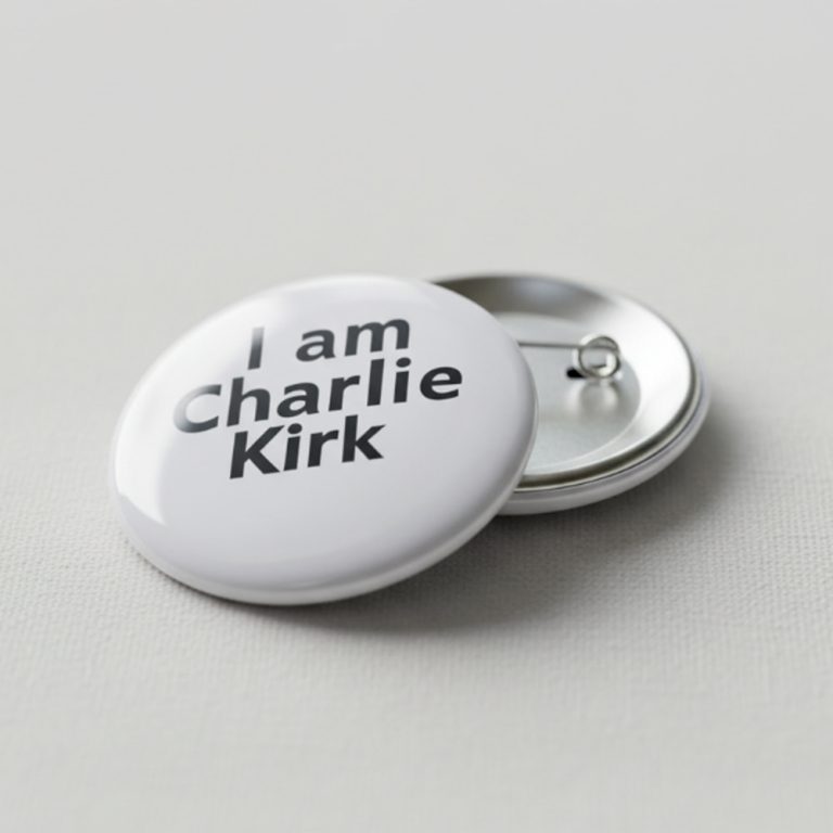 Justice For Charlie Kirk Button Pin