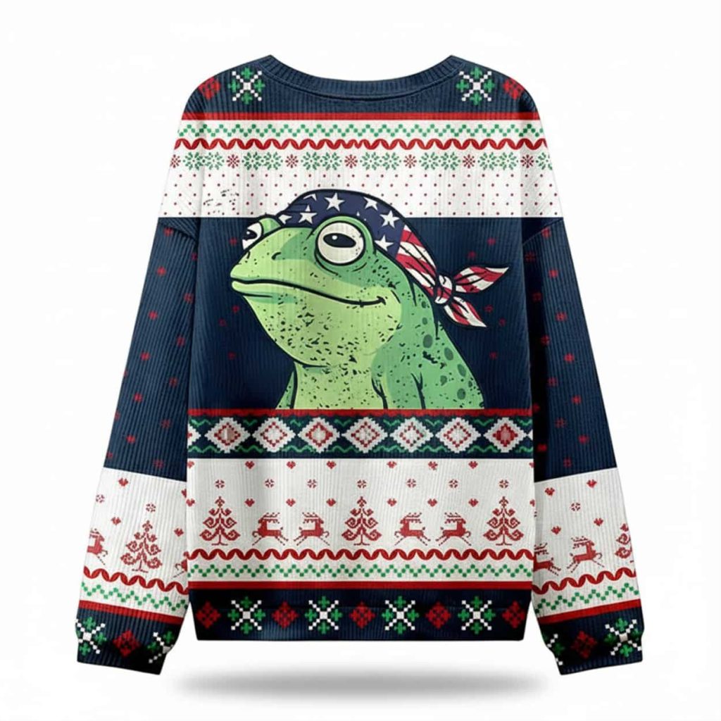 Hop Frog Resist Ugly Christmas Sweater