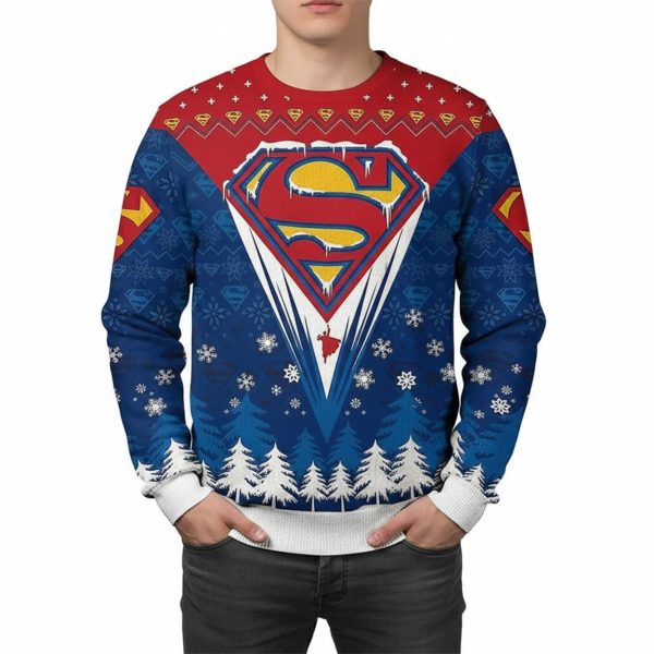 Superman Winter Wonderland Ugly Christmas Sweater