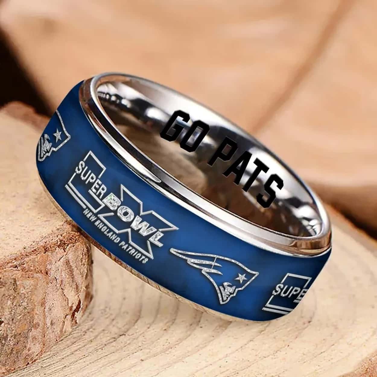 2026 Patriots SB LX Go Pats Ring