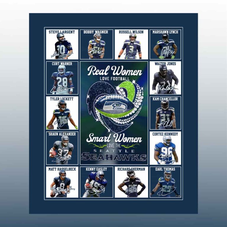 Real Women Love Football Smart Women Love The Seahawks Blanket