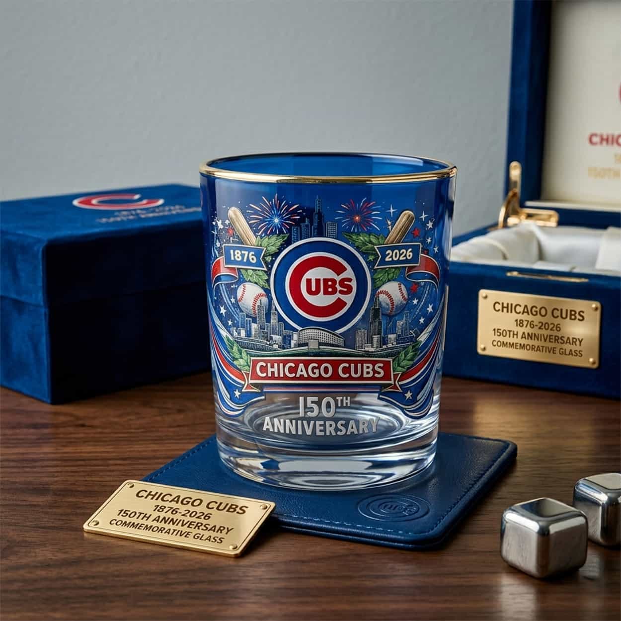 Cubs 150th Anniversary 1876-2026 Whiskey Glass